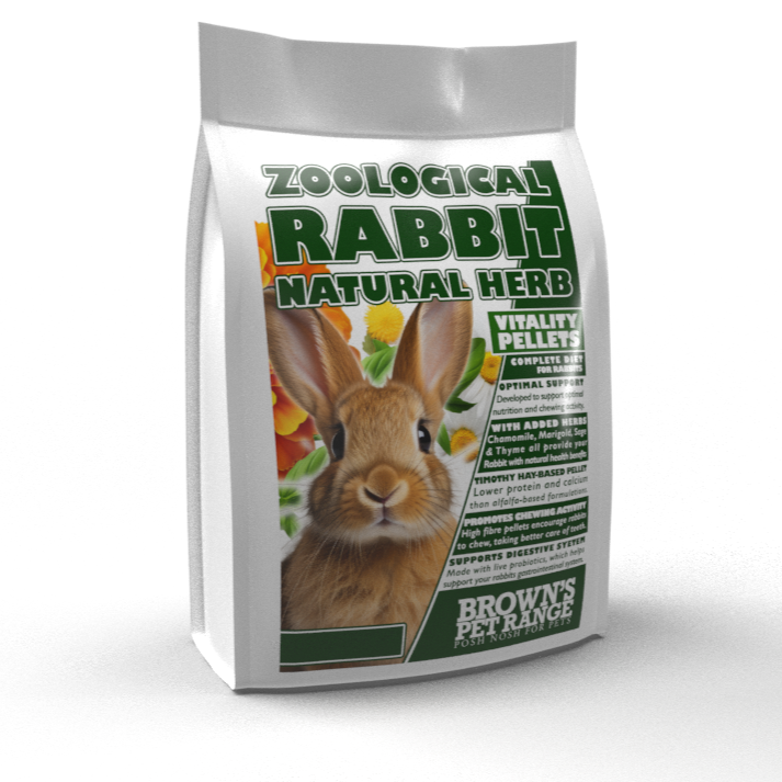 Zoological Rabbit Diet | Timothy-Based Pellet with Natural Herbs ...