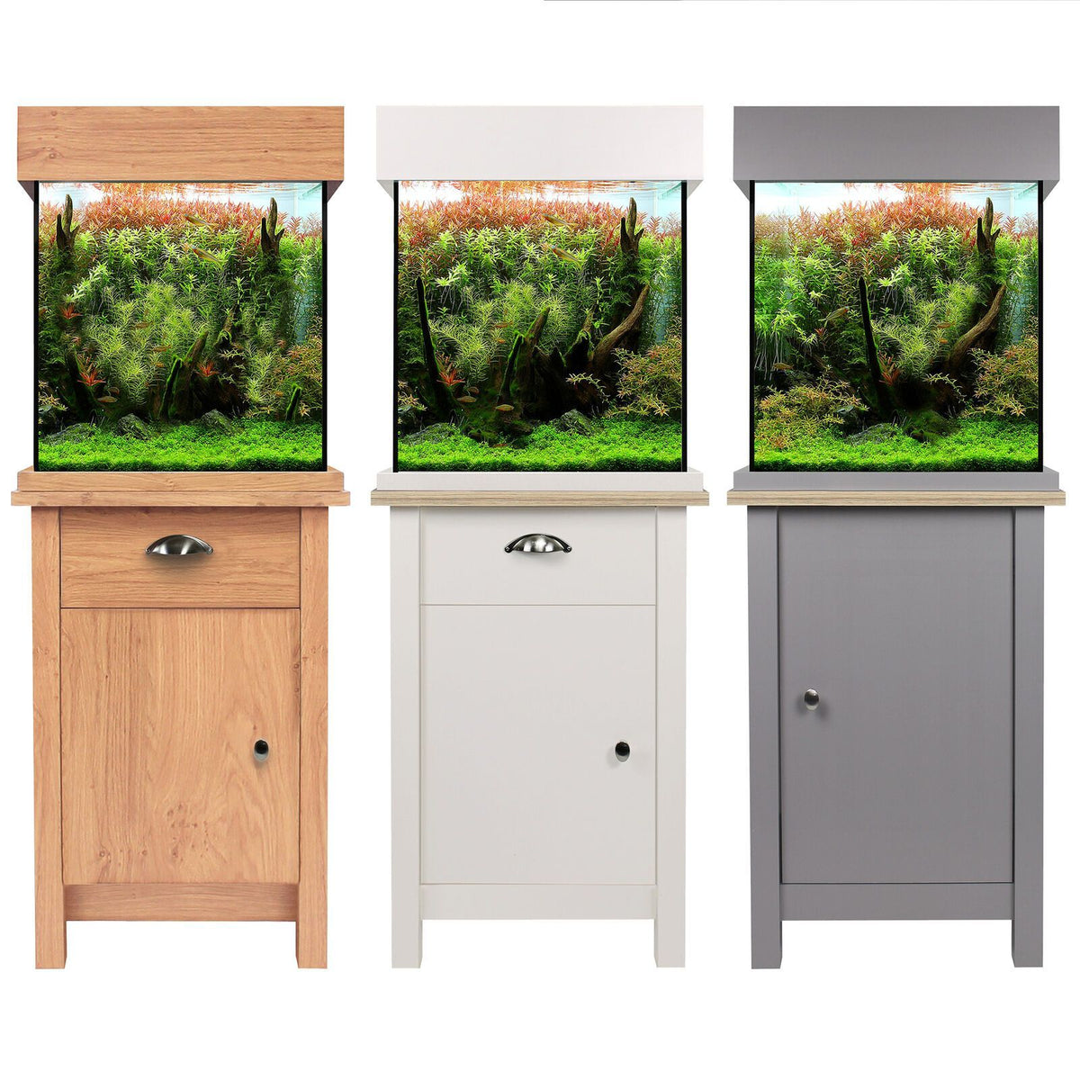 Aqua One Oak Style 85 Aquarium & Cabinet (Oak Varieties) | BROWNS PET RANGE