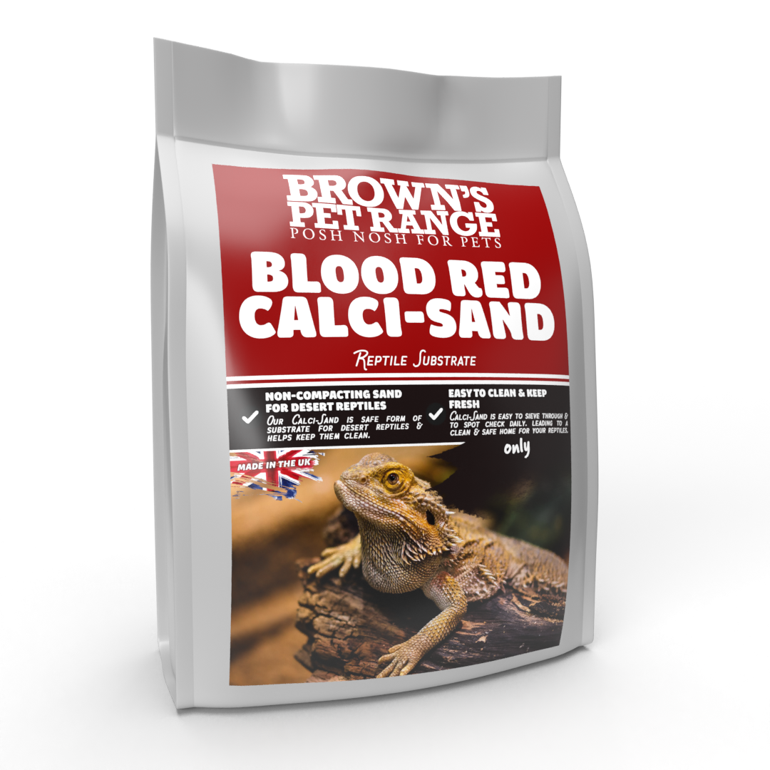 Brown's Reptile Substrate | Blood-Red Calcium Sand | BROWNS PET RANGE